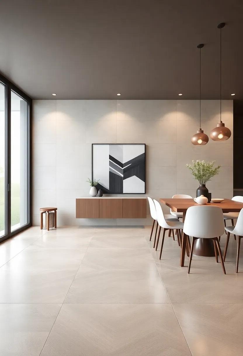 27 Stylish Modern Tile Flooring Ideas for Inspiring Dining Spaces