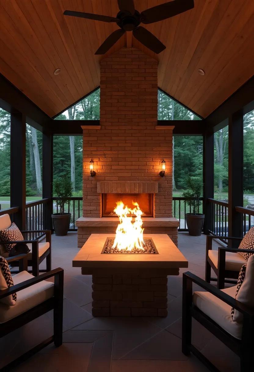 29 Stunning Screened Porch Fire Feature Ideas to Transform Your Outdoor ...
