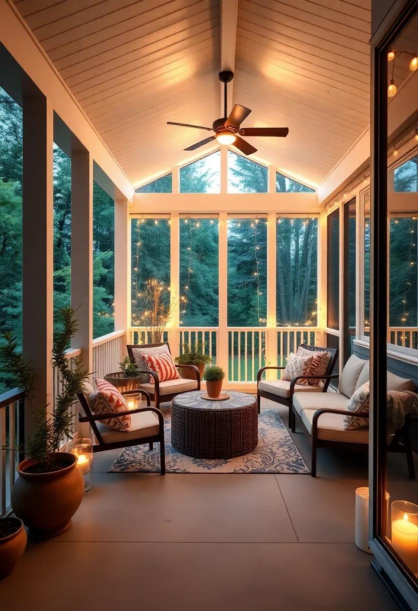 Cozy Dreams: Warm Lighting Ideas to Transform Your Small Screened Porch
