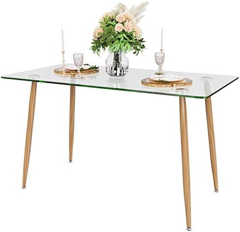 Exploring the Elegance: Our Tangkula Glass Dining Table Review - YONOHOME