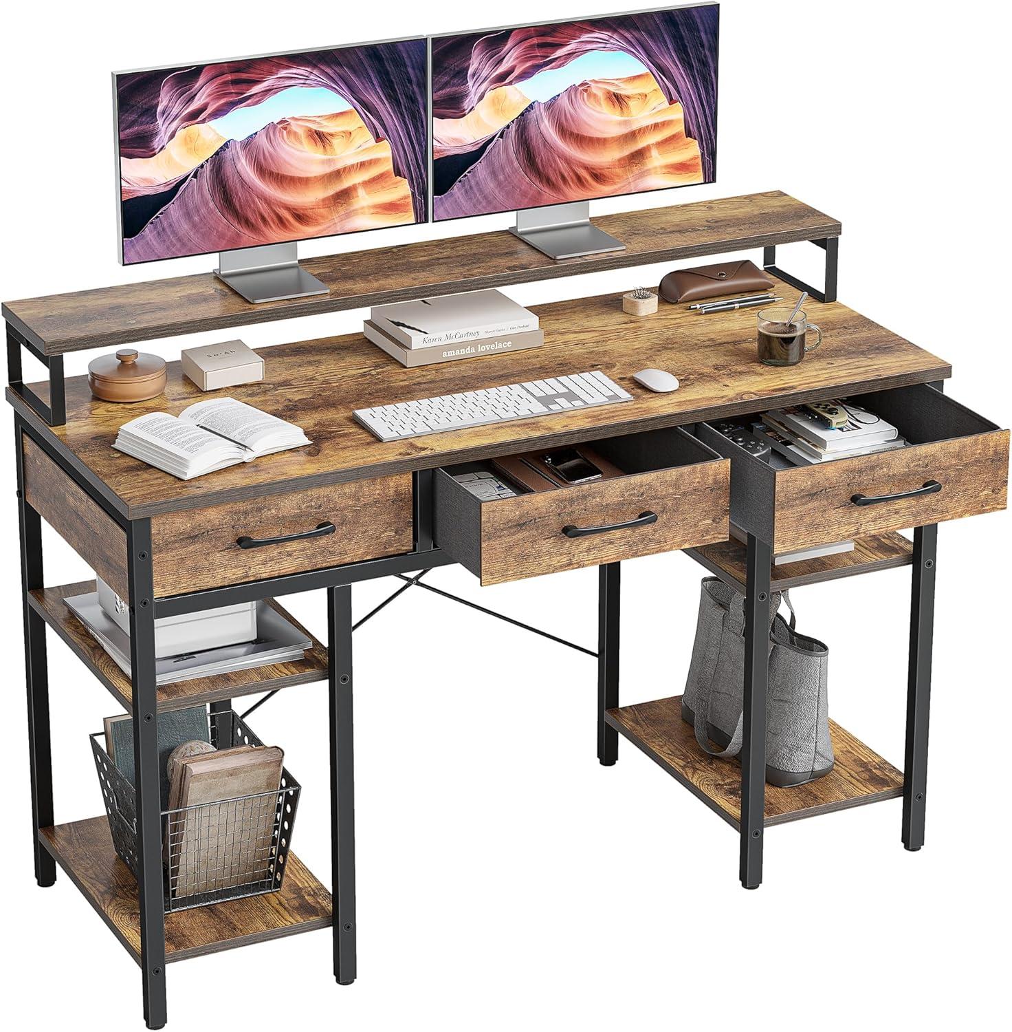 Organizing Our Space with the CubiCubi 47" Desk | Efficient Workspace ...