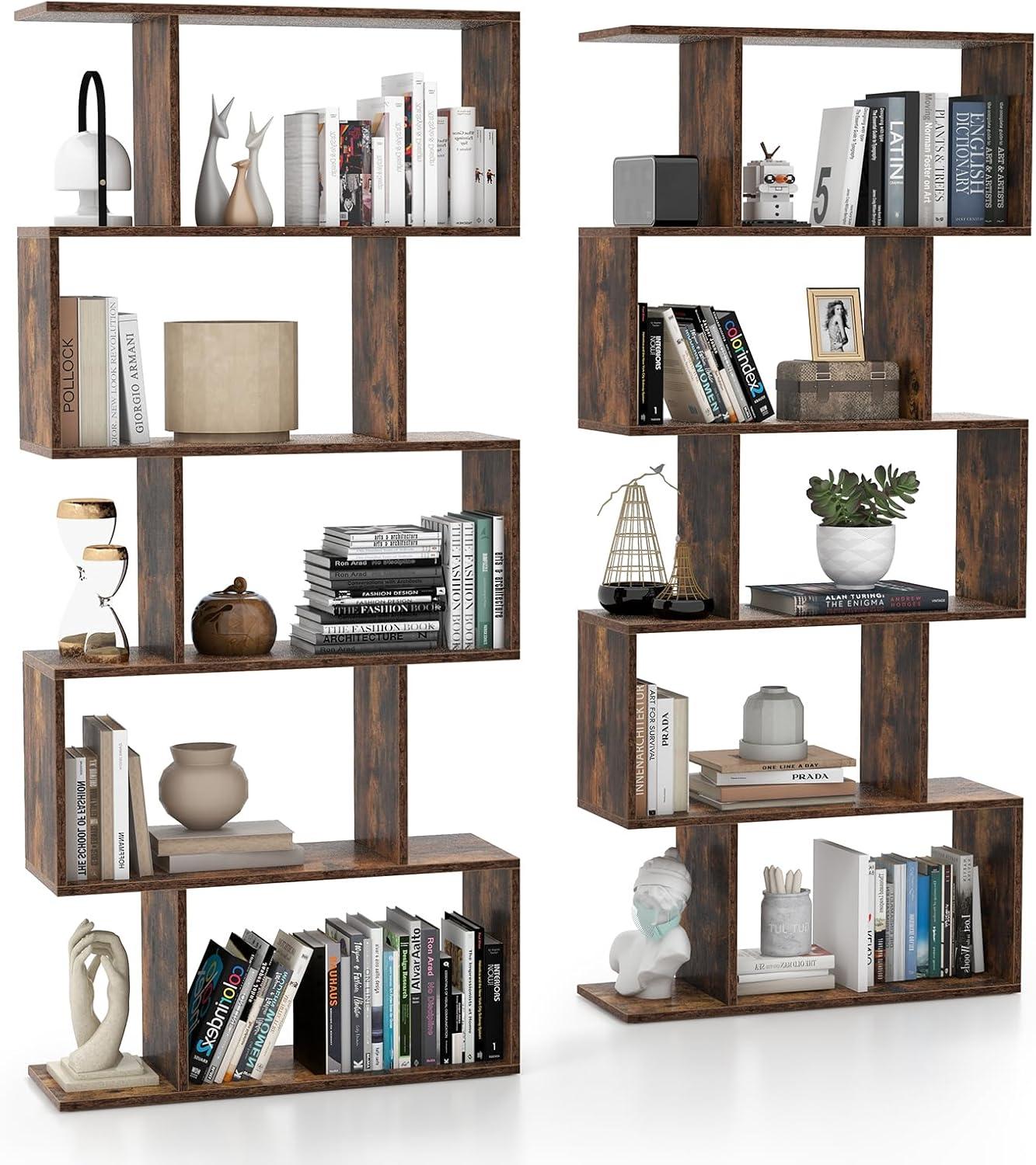 Organizing Our Space with the Tangkula S-Shaped Bookshelf | Stylish ...