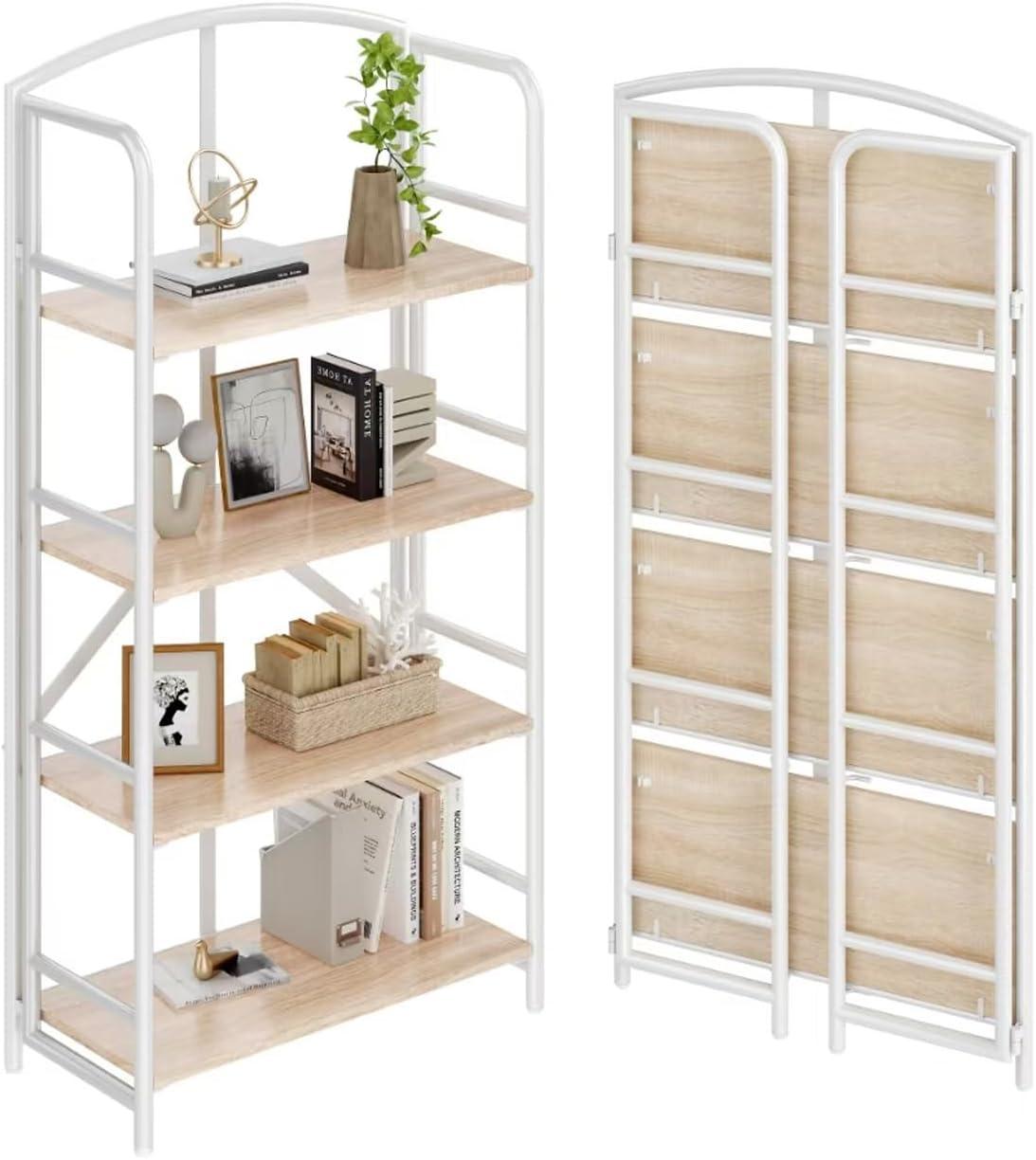 How We Organized with the No Assembly Folding Bookshelf | Easy Storage ...