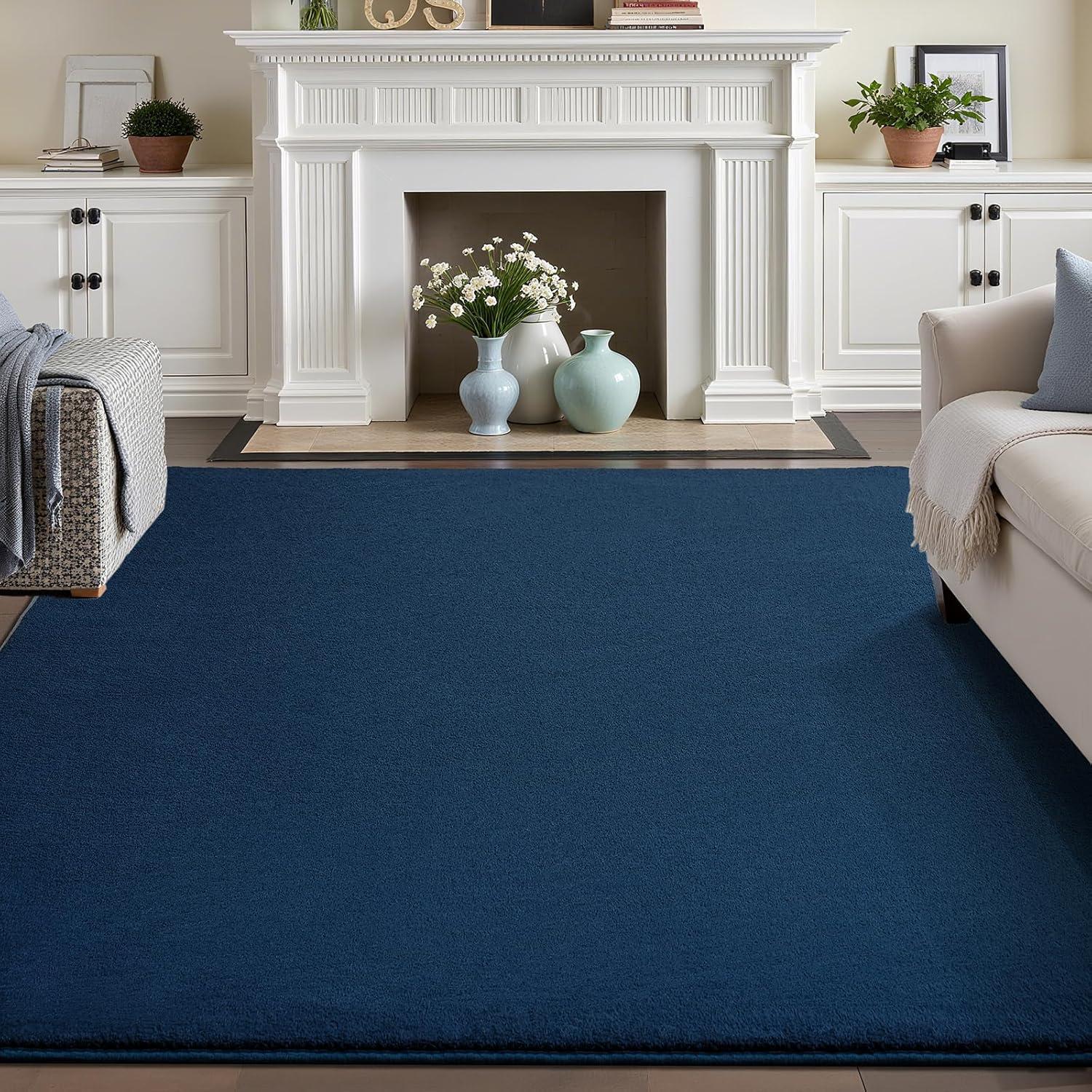 Honest Review of the HOMORE Navy Blue Plush Rug - Our Experience & Insights