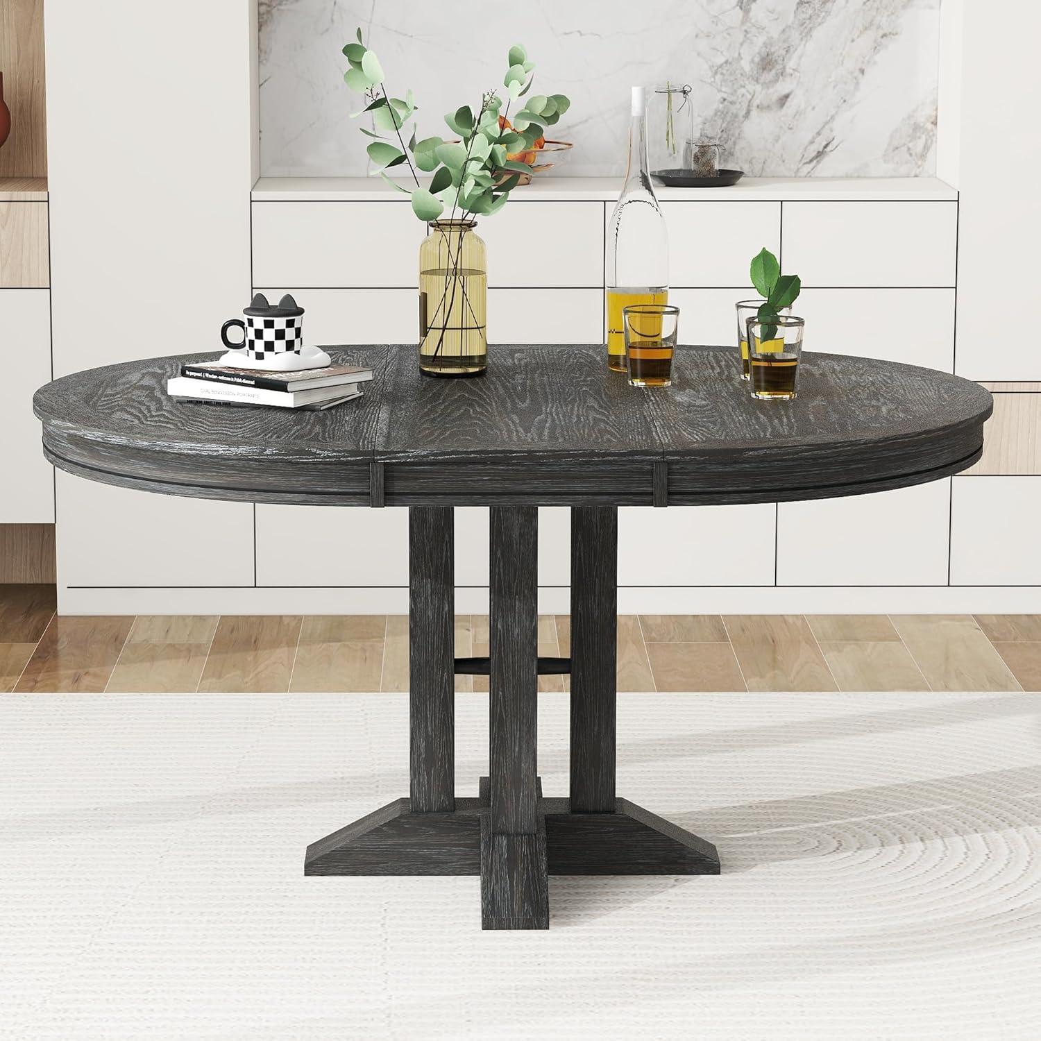Farmhouse Extendable Round Dining Table for Six - Our Honest Review ...