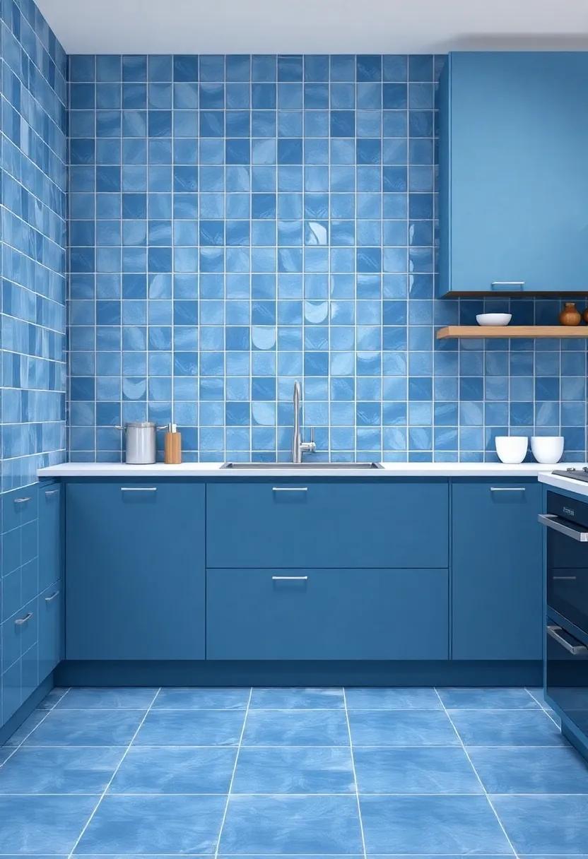 Transform Your Culinary Space with Stunning Blue Kitchen Floor Tiles