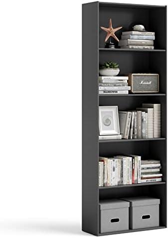 Versatile 5-Tier Rotating Bookshelf for All Spaces - YONOHOME