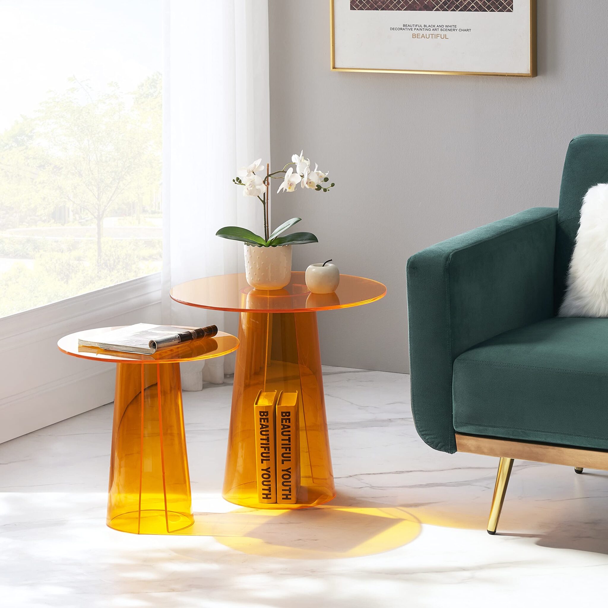 Artistic Acrylic Side Table Designs for Contemporary Spaces - YONOHOME