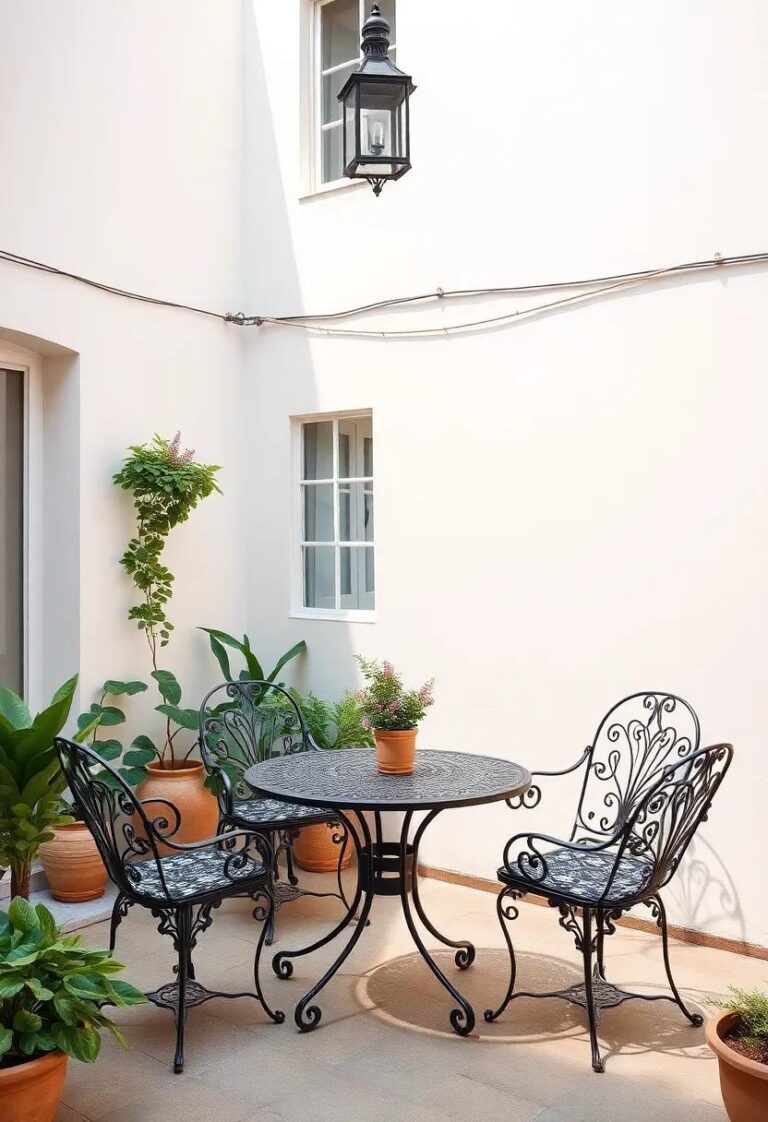 Timeless Charm: Elevating Vintage Outdoor Spaces with Wrought Iron Furniture - YONOHOME