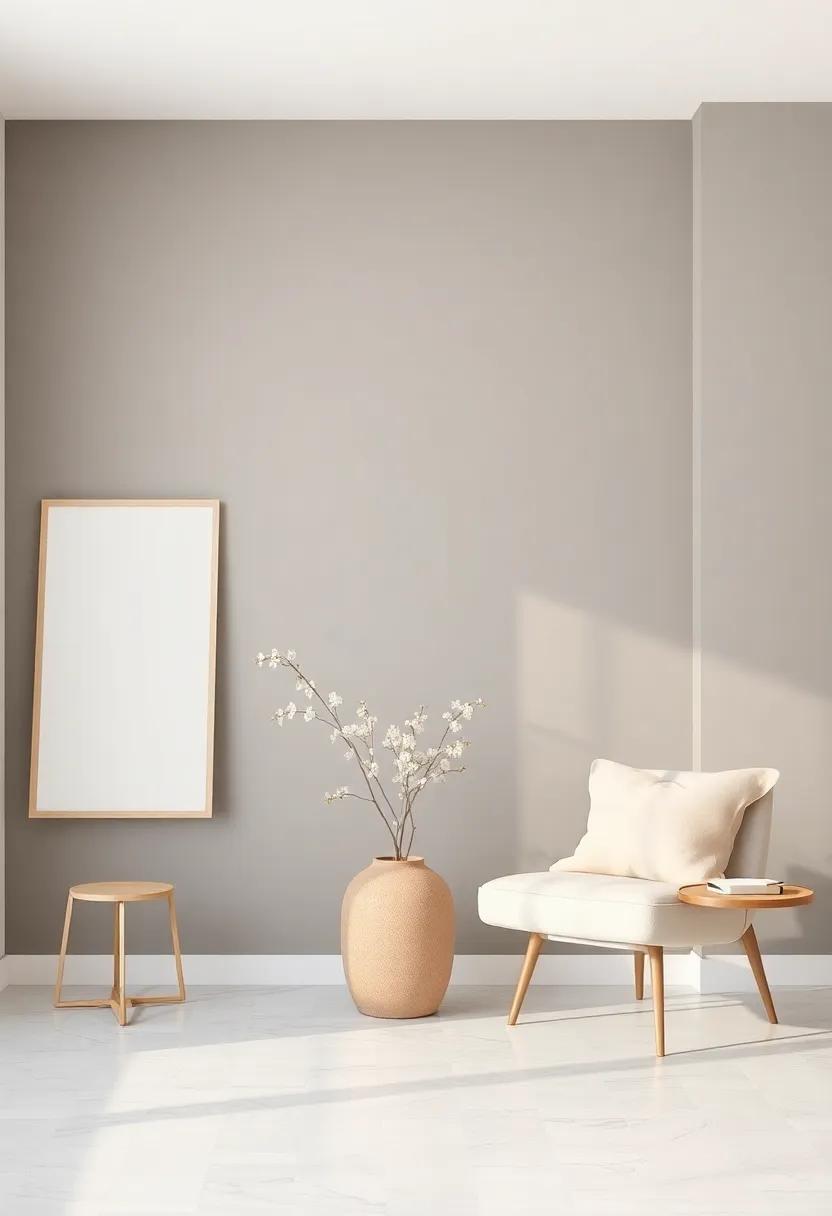 Embracing Serenity: Discover Muted Gray & Soft Tan for Minimalist Room ...
