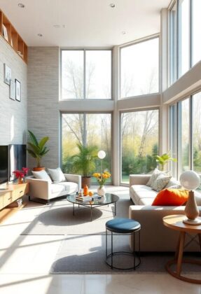 23 Inspiring Ideas to Make a Small Living Room with Large Windows Feel ...