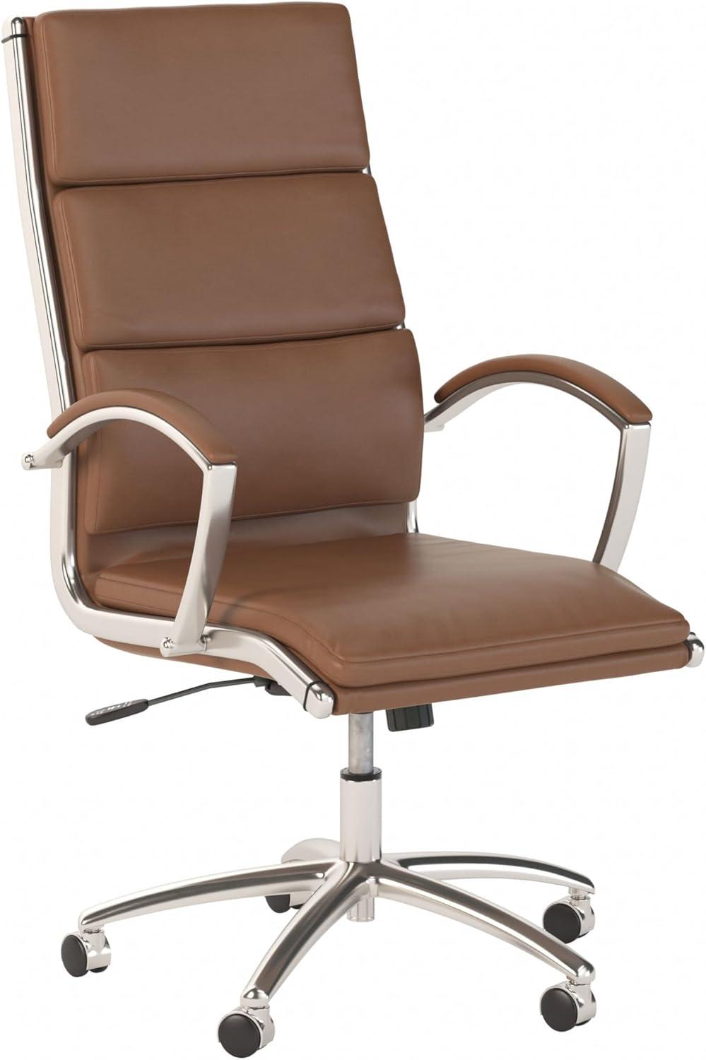 Bush 400 Series Saddle Tan Executive Chair Review | Comfortable ...