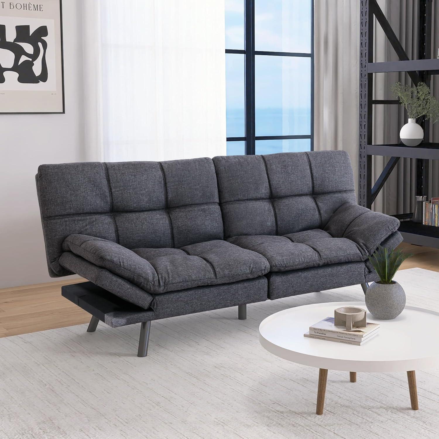Sunny Heart 71" Futon Review | Space-Saving Comfort & Style
