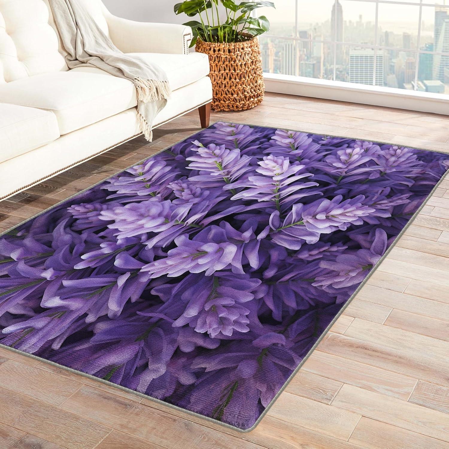 Transform Your Space with a Lavender Floral Rug | Stunning Room ...