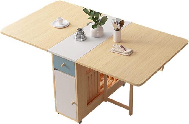 Folding Drop-Leaf Table: Effortless Small Space Transformation | Space ...