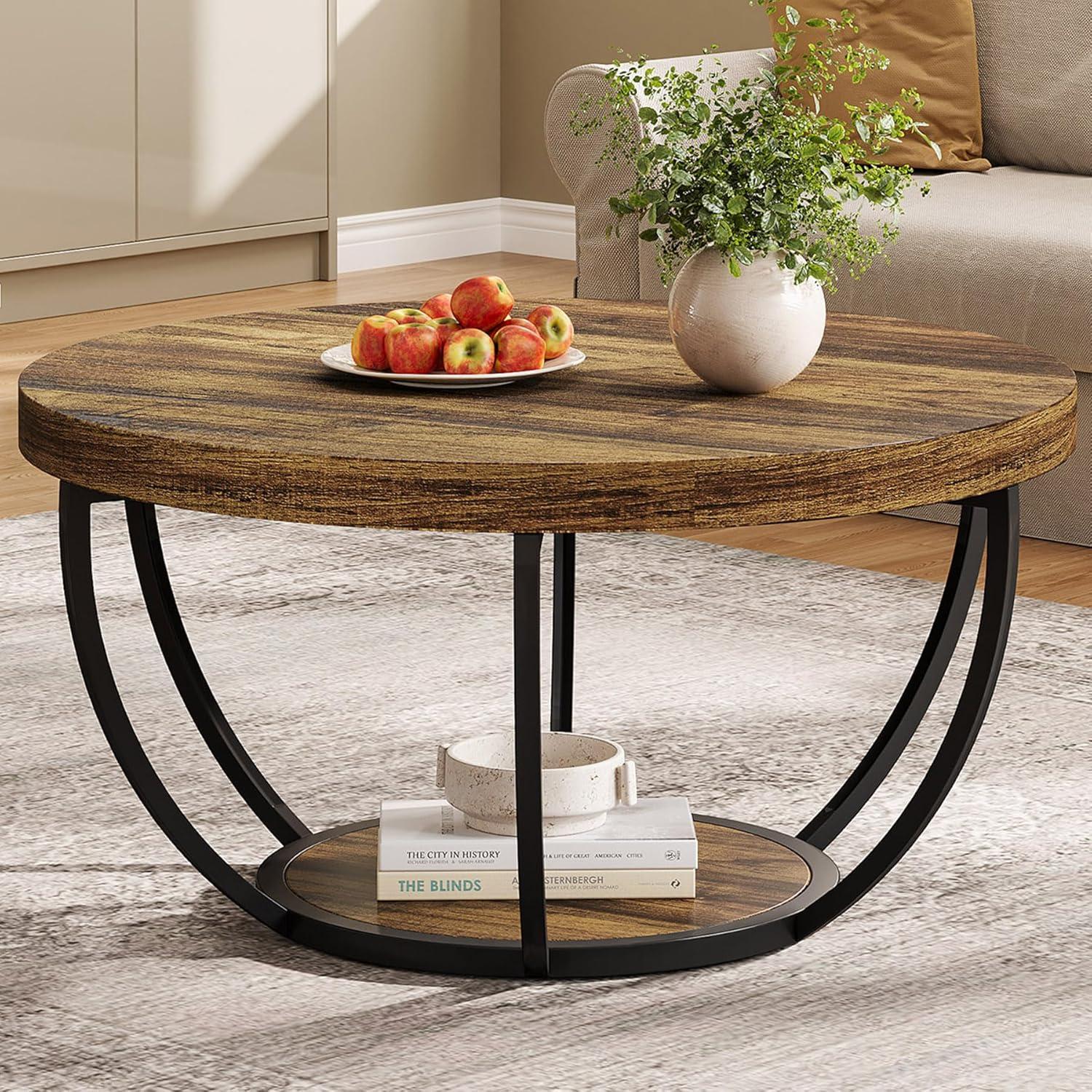 Why We Love the Tribesigns 2-Tier Round Coffee Table | Stylish ...