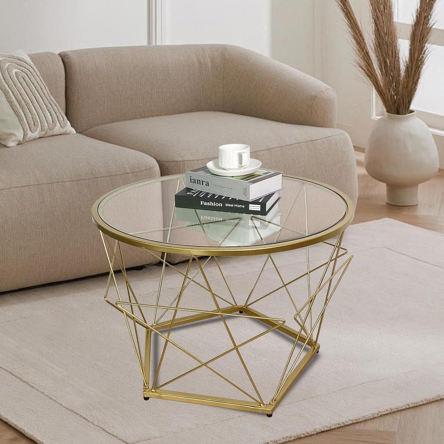 Sleek Gold Glass Coffee Table Review | Stylish Living Room Essential