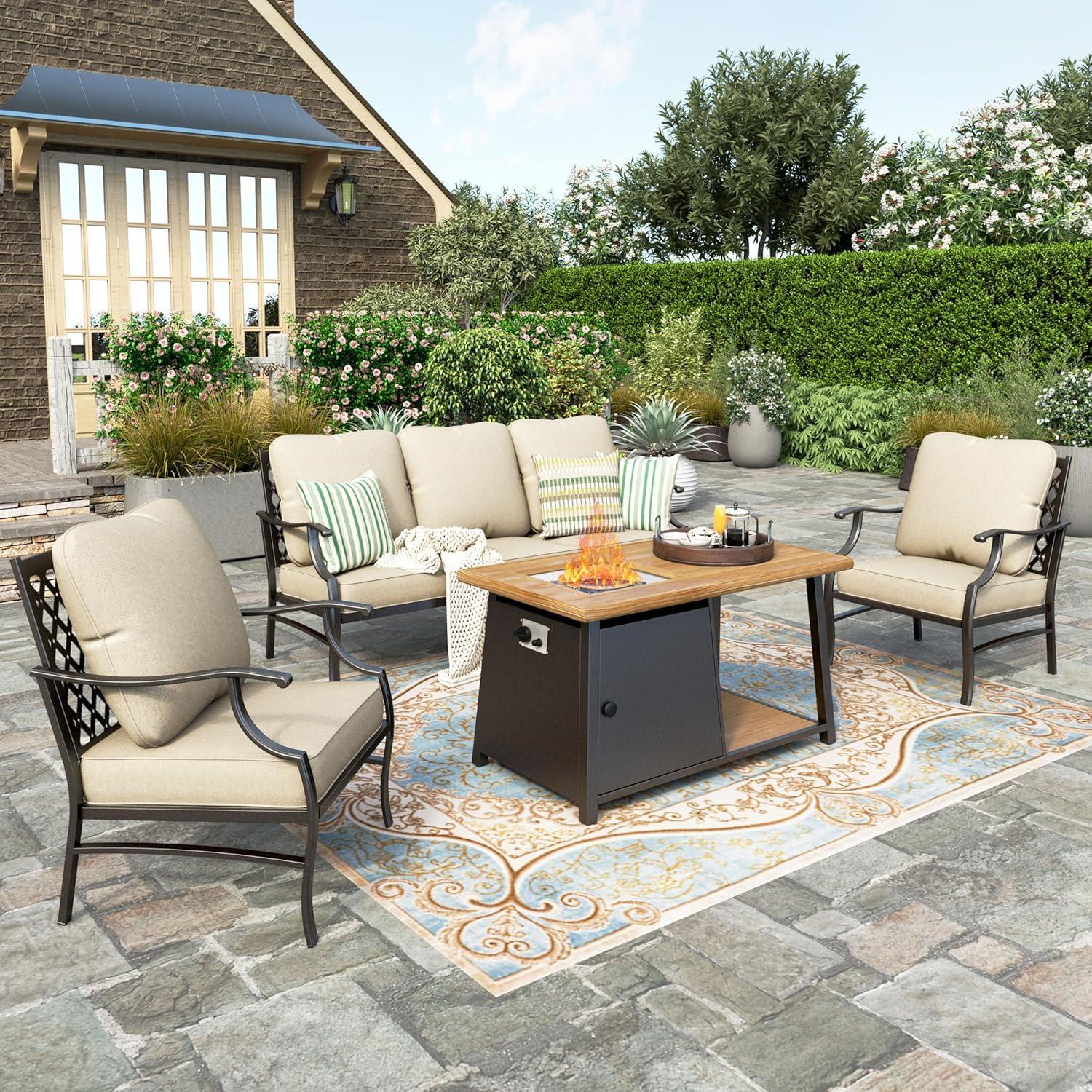 HERA'S HOUSE 4-Piece Patio Fire Pit Set Review - Honest Pros & Cons