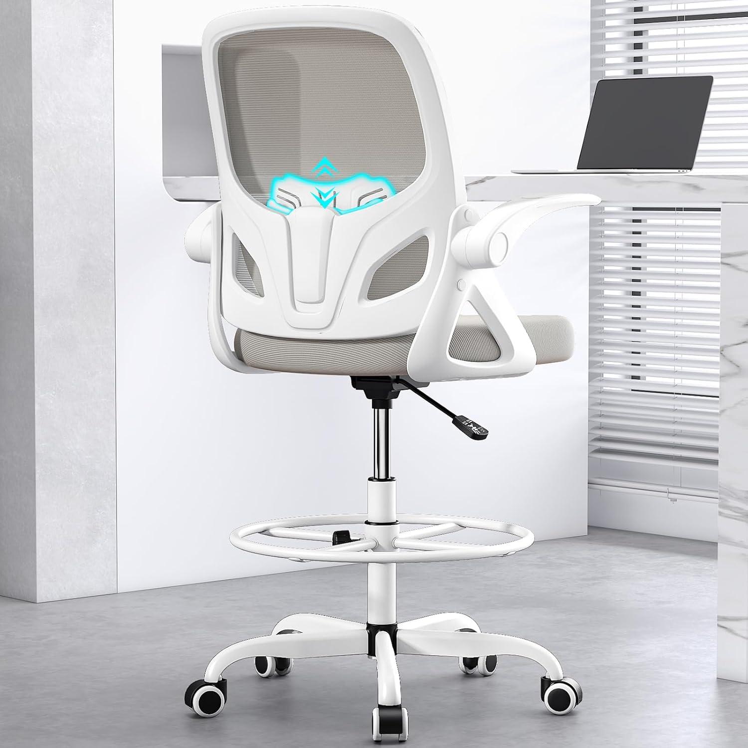 Our Honest Take on the Tall Drafting Chair with Footrest Ring - YONOHOME