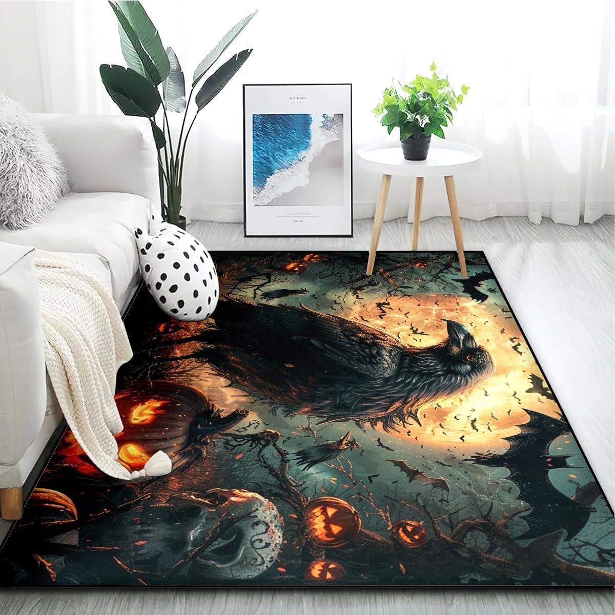 Menkala Gothic Crows Rug Review — Gothic Rug & Home Decor (55 ...