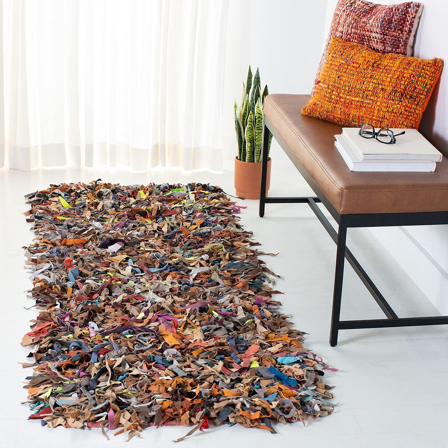 Why We Love the SAFAVIEH Leather Shag Runner Rug - Stylish & Cozy Home ...