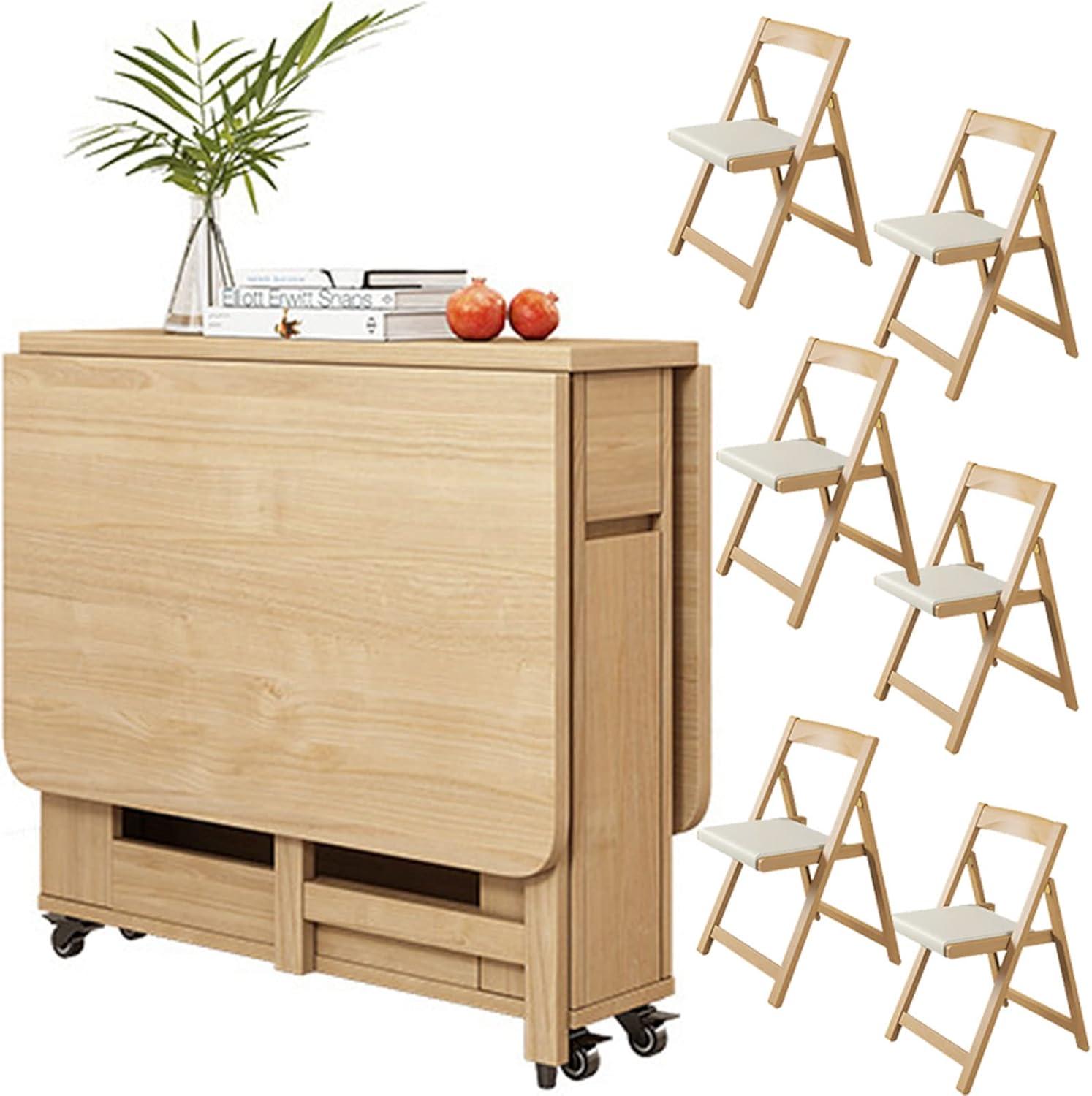 Maximize Space & Style with a Solid Wood Foldable Dining Set | Space ...