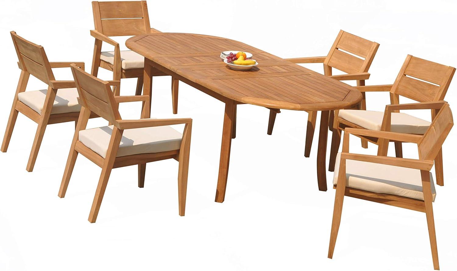 Gathered Around Teak: Exploring a Stunning 7-Piece Patio Set - YONOHOME
