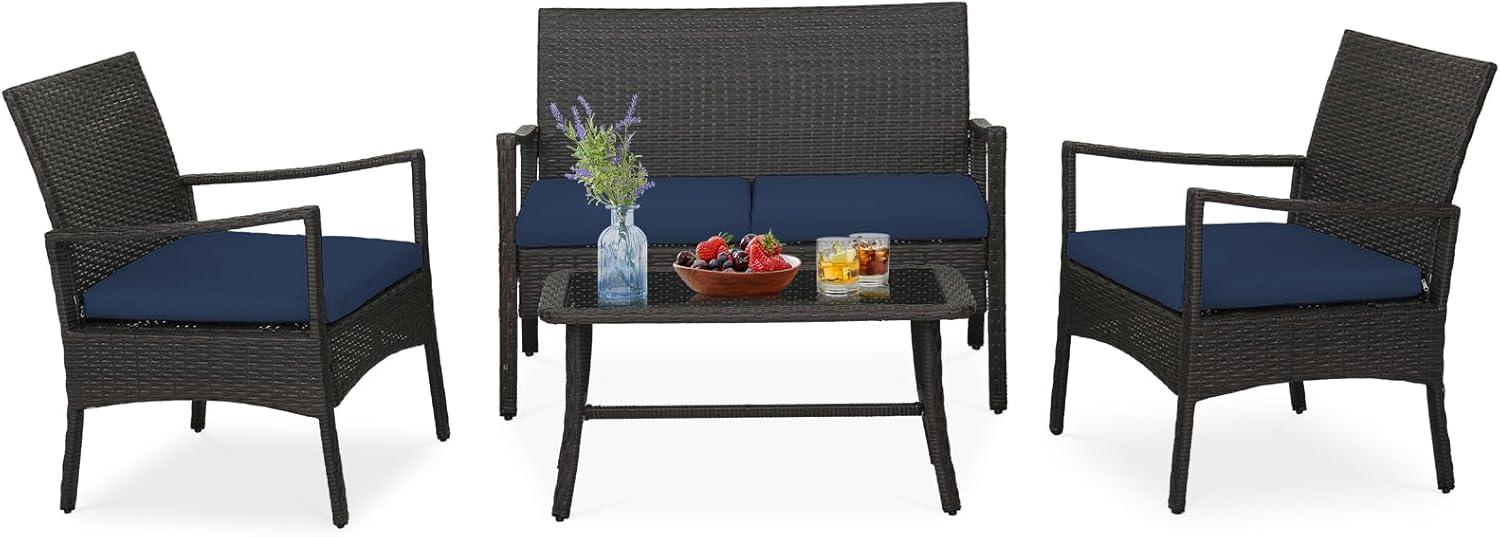 Relaxing Together: Tangkula 4-Piece Outdoor Set for Ultimate Outdoor ...